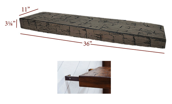 36" Rustic Floating Shelf – Timber Wolf Forest Products
