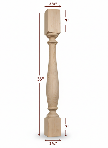 ISL12350P Williamsburg Plain Round Kitchen Island Post – Timber Wolf ...