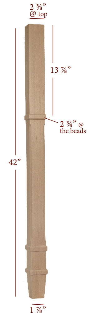 Small Contemporary Charleston Bar Post – Timber Wolf Forest Products