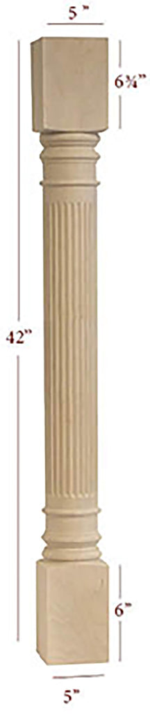 Massive Reeded Kimerick Bar Post – Timber Wolf Forest Products