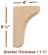Extra Small Solid Wood Bar Bracket – Timber Wolf Forest Products