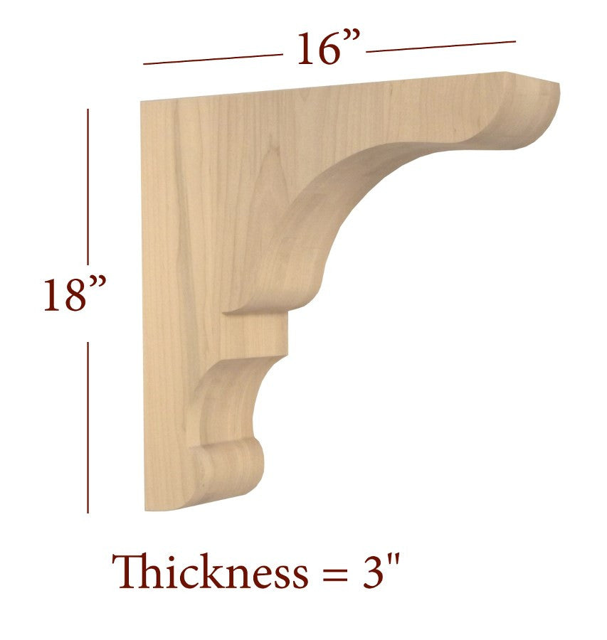 BB-304-HC Large Lexington Range Hood Corbel – Timber Wolf Forest Products