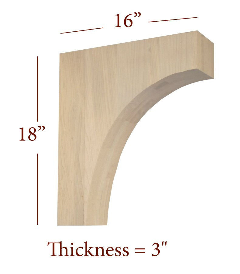 BB-308-HC Large Mission Solid Wood Hood Corbel – Timber Wolf Forest ...