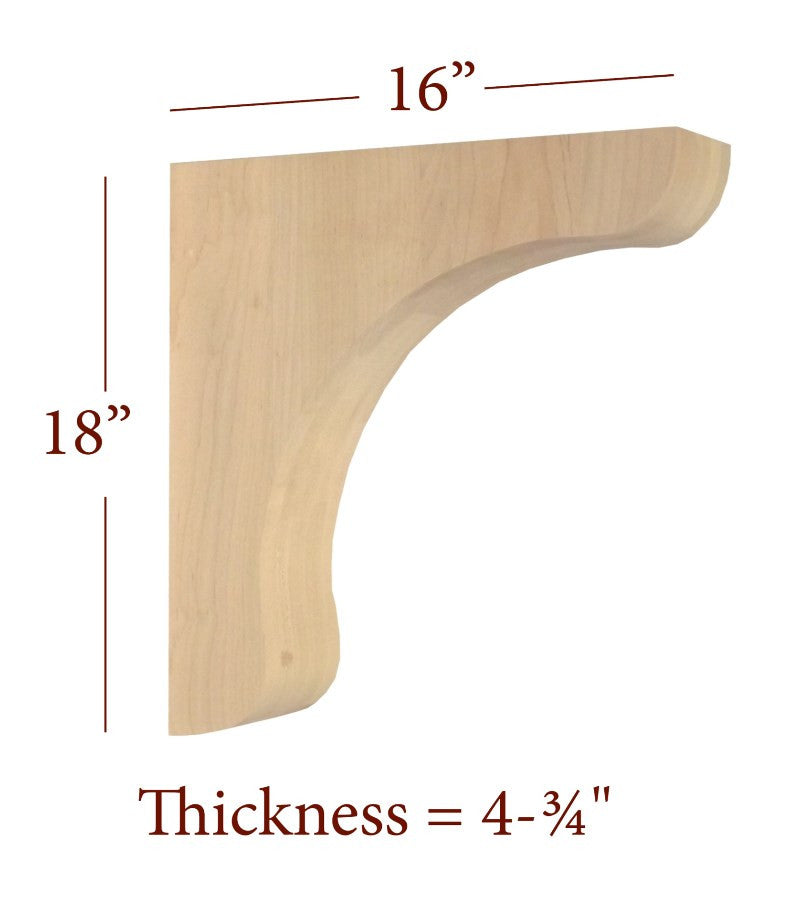 BB-401-HC Large Plain Range Hood Corbel – Timber Wolf Forest Products