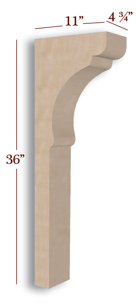 BB-402-TCLP Scalloped Trim to Height Low Profile Island Corbel or Hood ...