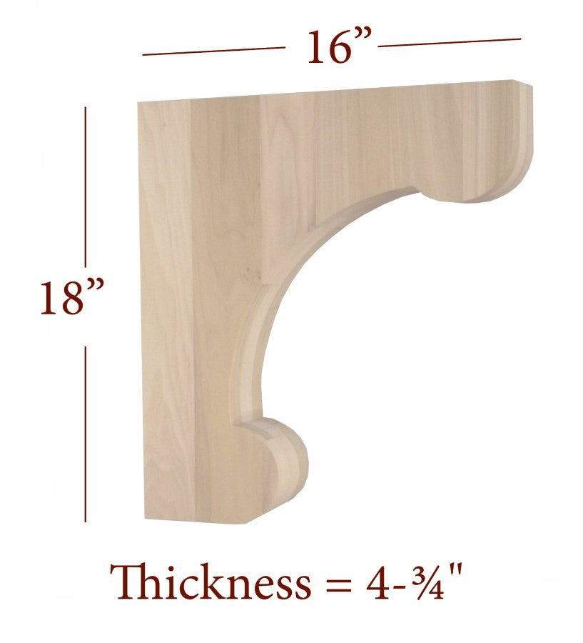 BB-403-HC Large Cove Range Hood Corbel – Timber Wolf Forest Products