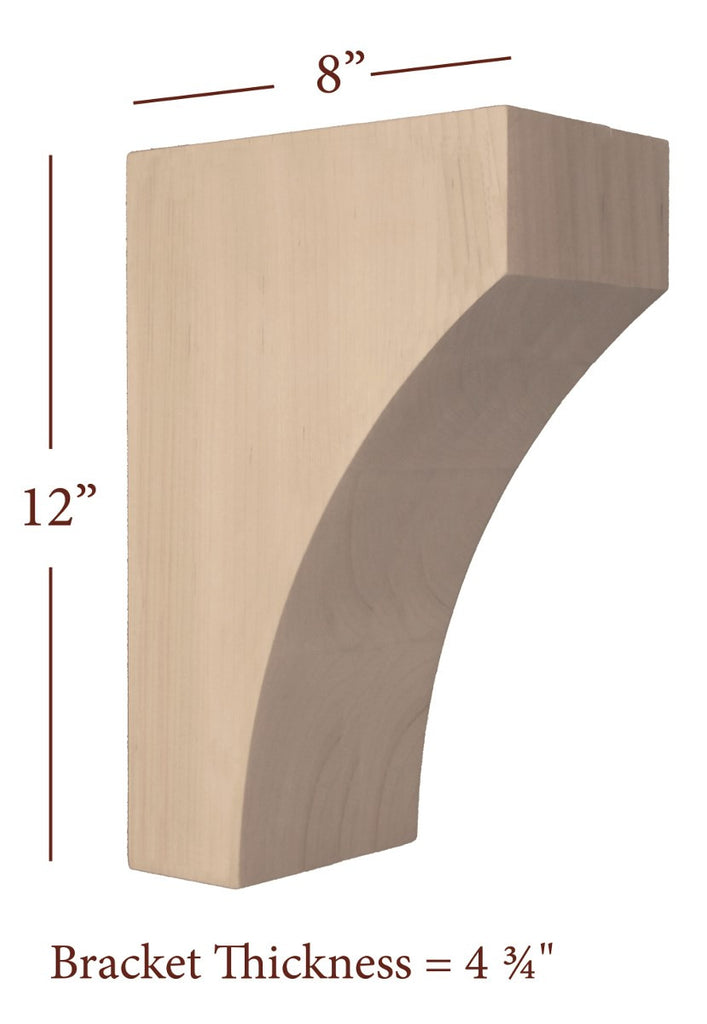 BB-408-L Large Mission Solid Wood Bar Bracket – Timber Wolf Forest Products