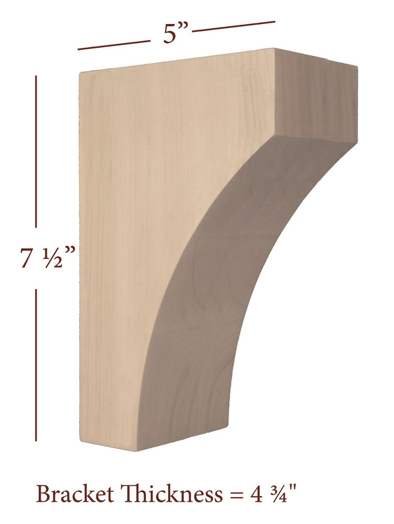BB-408-S Small Mission Wood Bar Bracket – Timber Wolf Forest Products