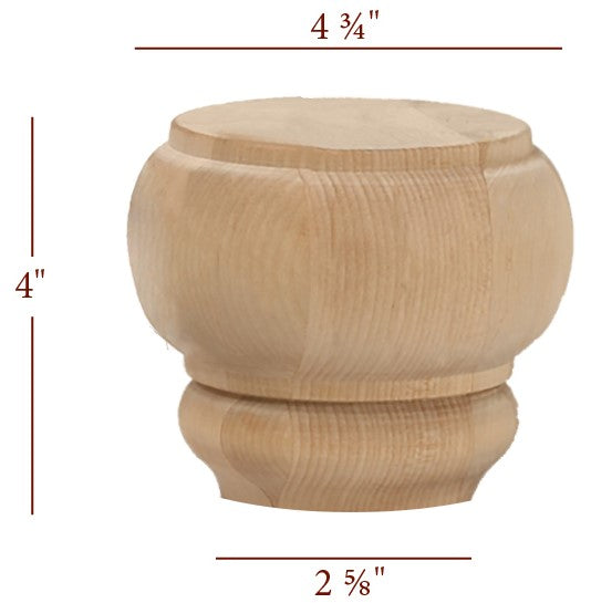 Plain Traditional Bun Foot – Timber Wolf Forest Products