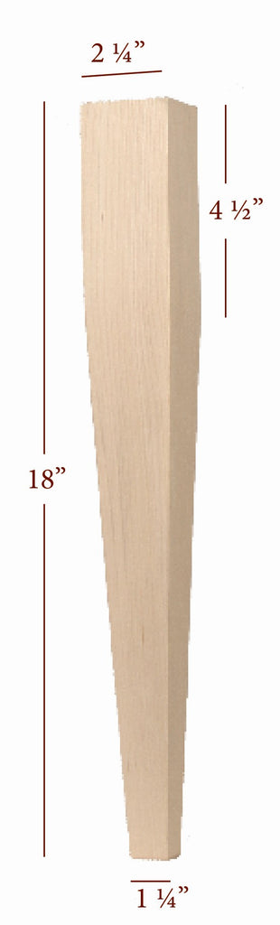Four Sided Taper Coffee Table Leg – Timber Wolf Forest Products
