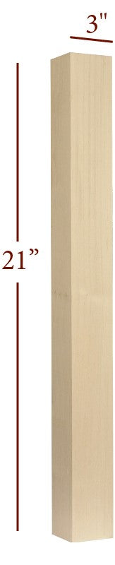 21" Small Skyline Furniture Table Leg – Timber Wolf Forest Products