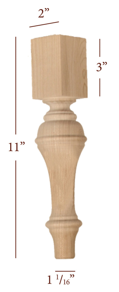 Grand Plain Traditional Furniture Leg – Timber Wolf Forest Products