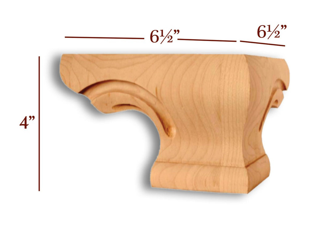 Carved Pedestal Foot – Timber Wolf Forest Products